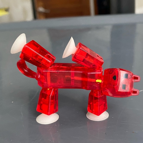 Other | Zing Stikbot Dog Animal Red Fidget Poseable 3 Toy | Poshmark